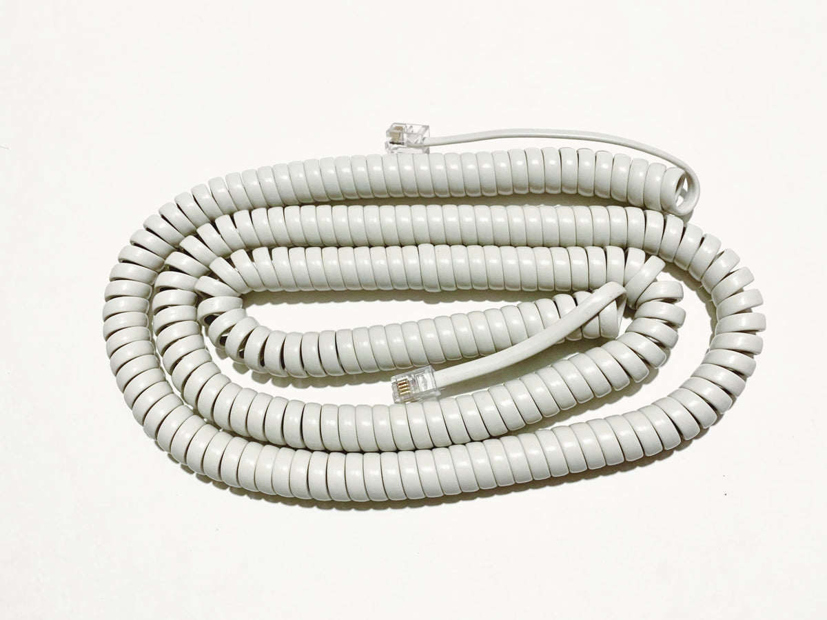25 Foot Off White Universal Long Telephone Handset Cord – VoIP Lounge