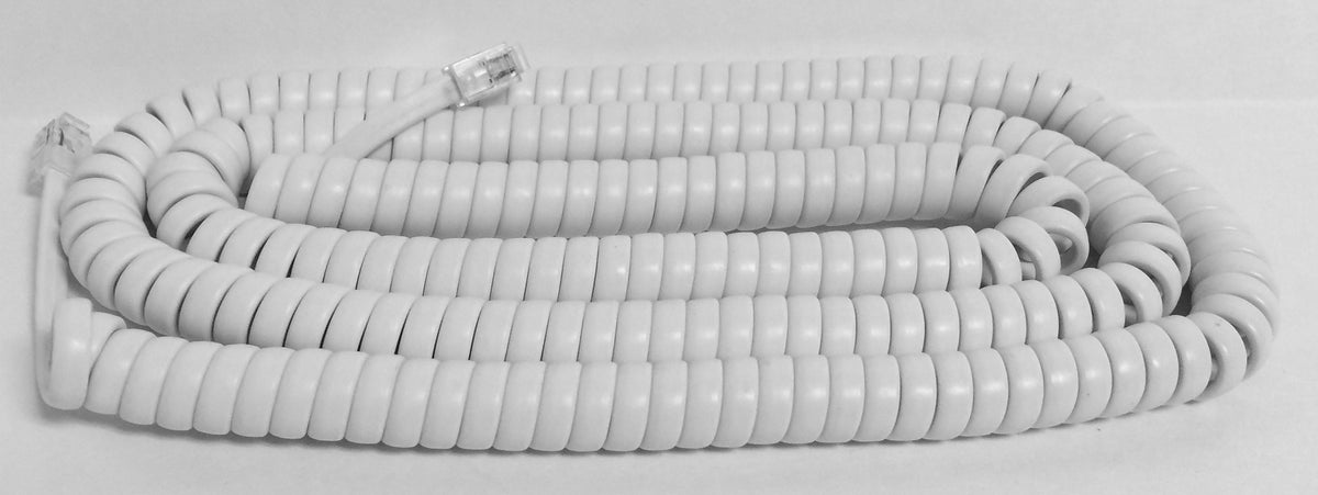 25 Foot White Universal Long Telephone Handset Cord – VoIP Lounge